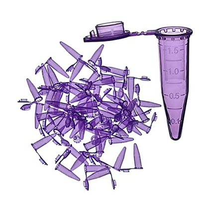 Nvzi 500Pcs 1.5ml Microcentrifuge Tube with Snap Cap, Purple Plastic ...