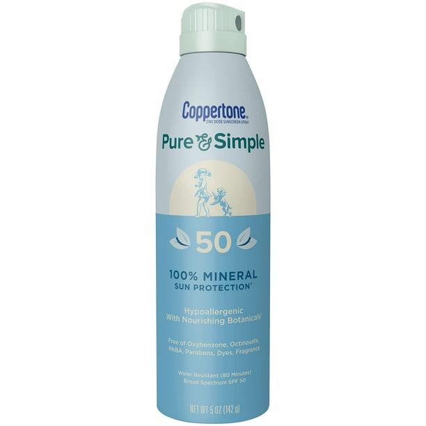 Spray de protección solar Coppertone Pure and Simple SPF 50 150 ml | Bodega Aurrera en línea