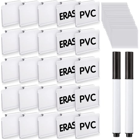 52 Pieces Basket Bin Labels Clip On Includes 25 Label Holders Removable ...