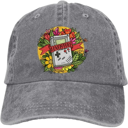 Gameboy Flower Tattoo Cowboy Hat Unisex Adjustable Cowboy Cap ...