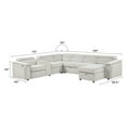Harvey Modern Style Power Recliner Sectional Beige - Walmart.com