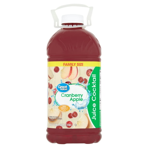 Great Value Cranberry Apple Juice Cocktail, 128 Fl. Oz. - Walmart Business