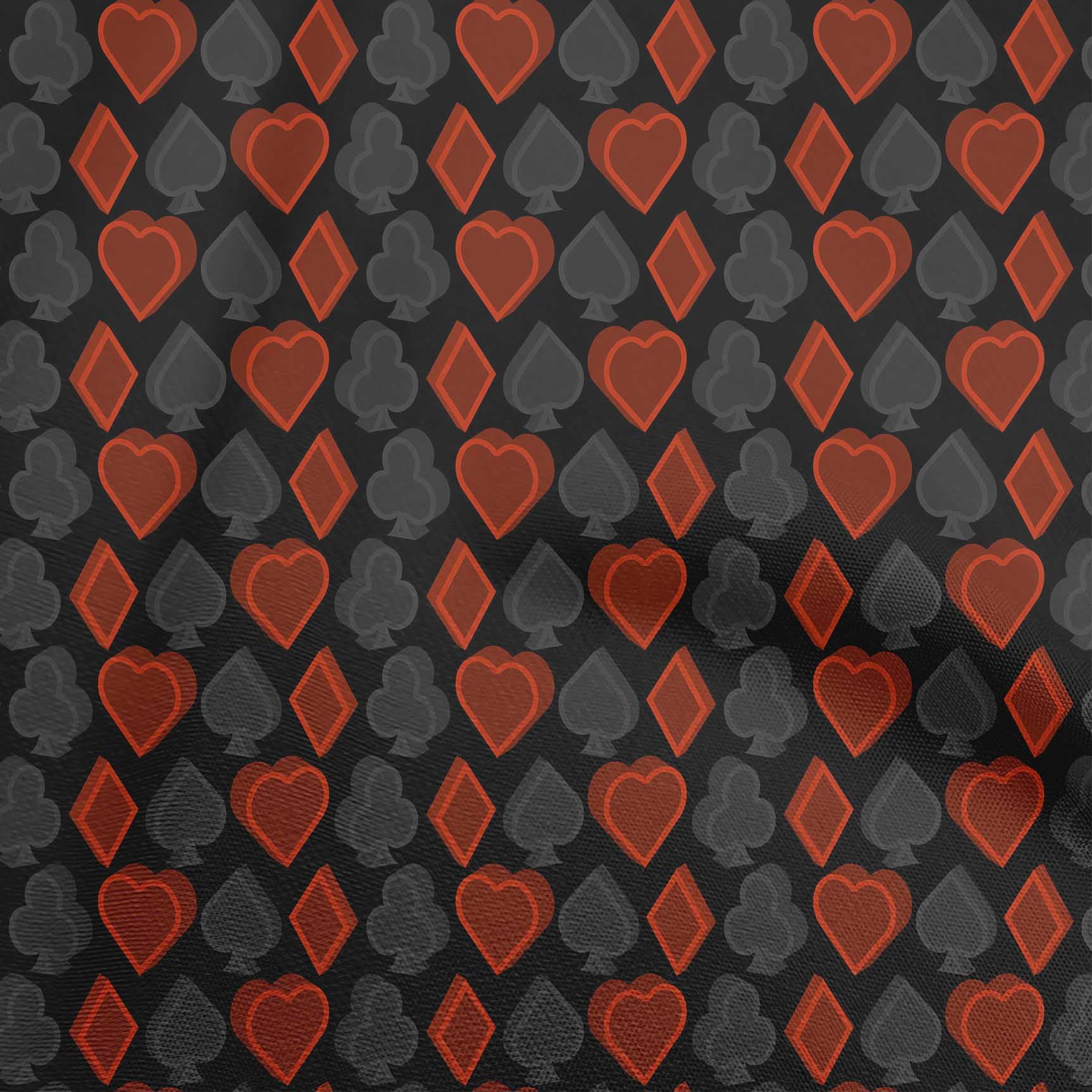 oneOone Velvet Black Fabric Poker Card Diy Clothing Quilting Fabric ...