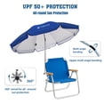 AMMSUN XL 52 Inch Beach Patio Chair Umbrella with Upgraded Clamp 360 ...