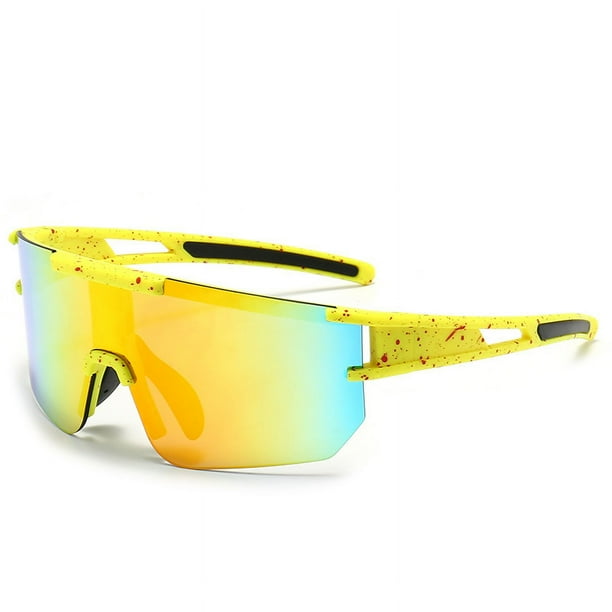 Polarized Cycling Glasses-Yellow Orange, Road Bike Glasses, Sports ...