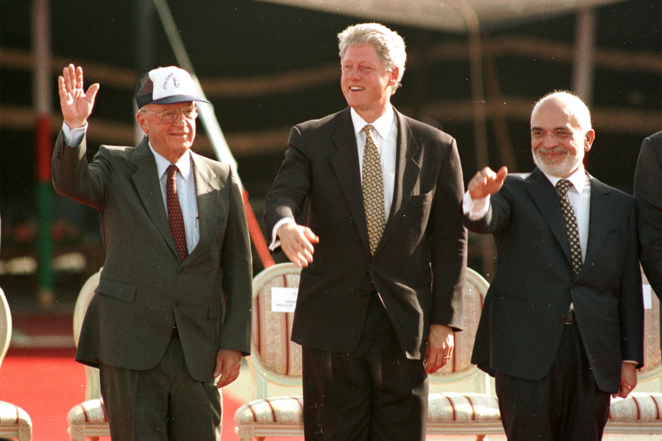 24x36 gallery poster, President Bill Clinton, Israel Jordan peace ...