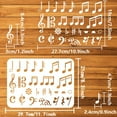1Pc Musical Note Painting Stencil Reusable Musical Theme Craft Stencil ...