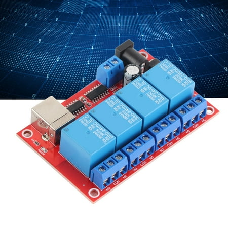 4 Channel Relay Module USB Drive Free DC Relay Board Computer Control 3 ...