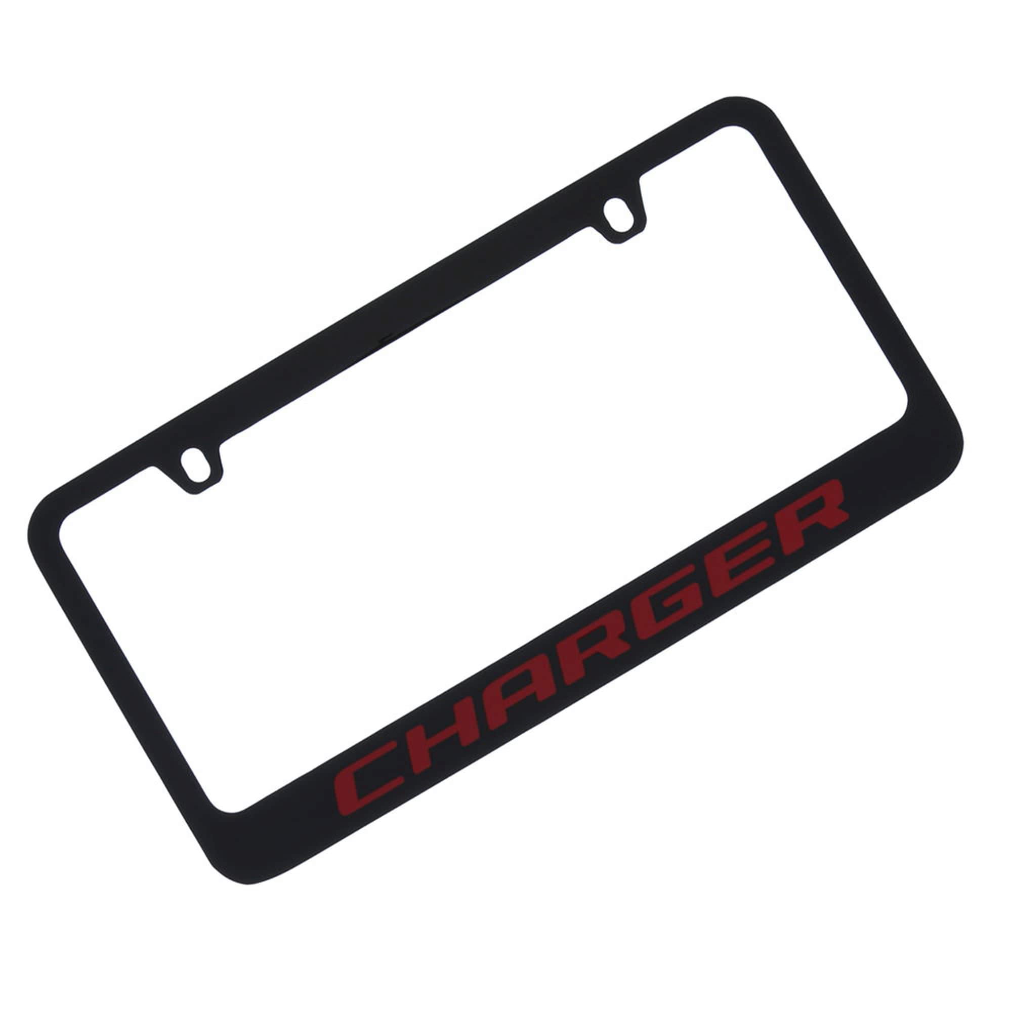 Dodge Charger License Plate Frame (Red on Black) - Walmart.com