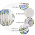 Blue Hydrangea Bathroom Shower Curtains with 12 Hooks Polyester ...