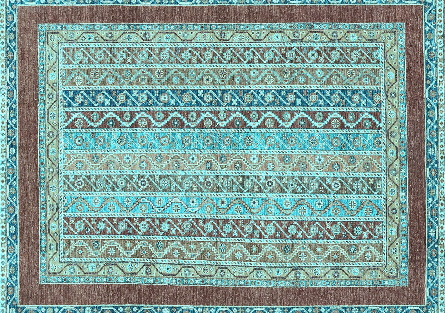 Ahgly Company Indoor Rectangle Oriental Light Blue Modern Area Rugs, 4 ...