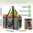 ADECORIVY Chicken Black Buffalo Check Plaid Reusable Grocery Bags ...