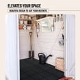 GroundSmart 16" x 16" x 5/8" Black SmartLoc Cobblestone Rubber Paver ...
