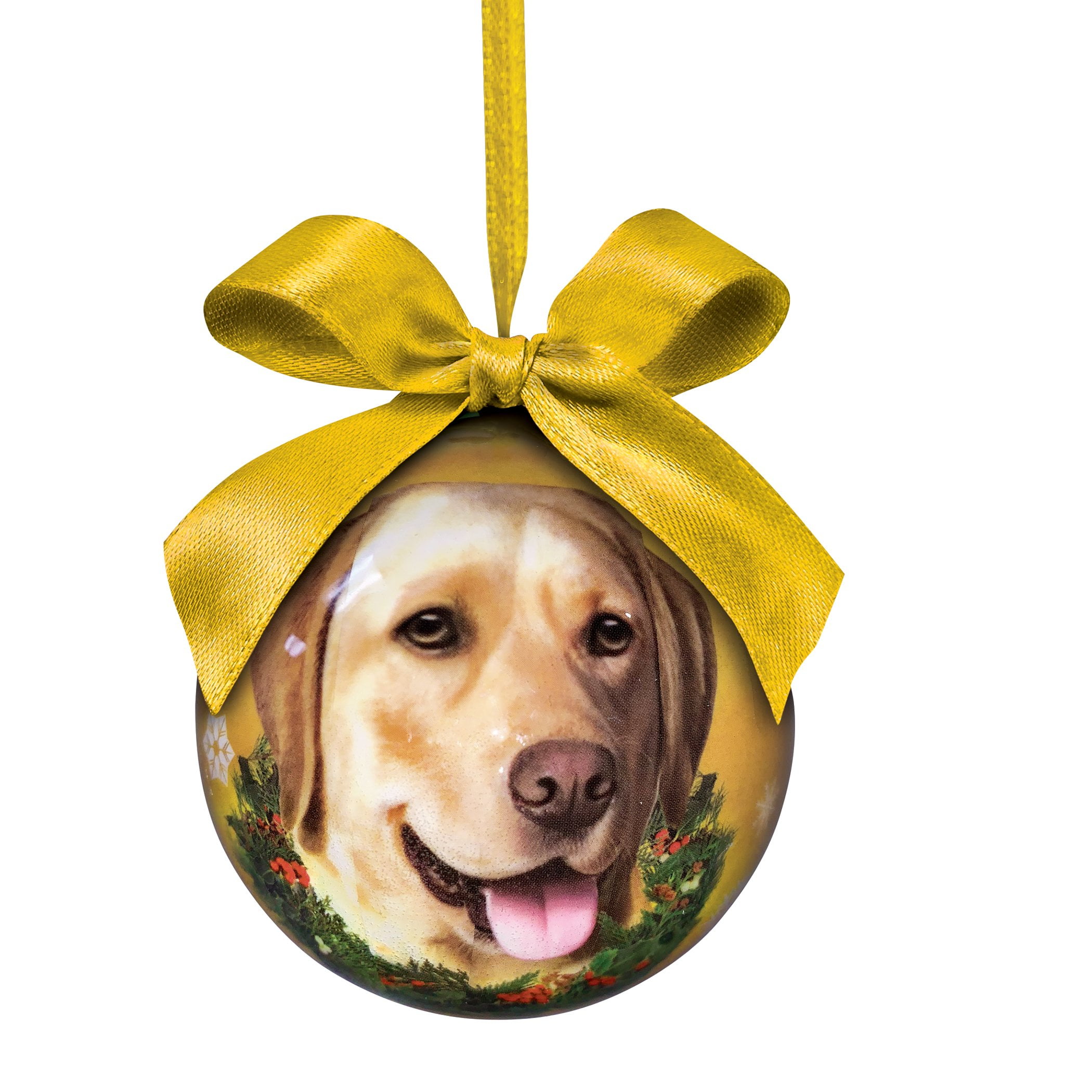 Yellow Lab Christmas Ornament Shatter Proof Ball Easy To Personalize A ...