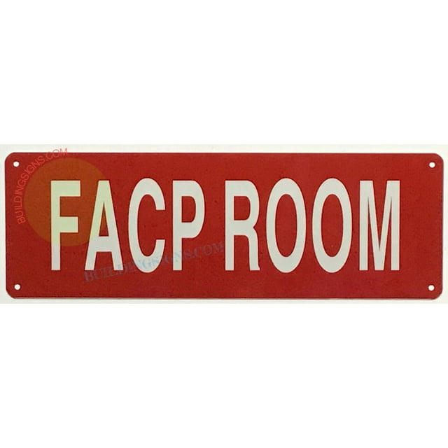FACP ROOM SIGN(4x12,RED,ALUMINUM) -ref19722 - Walmart.com