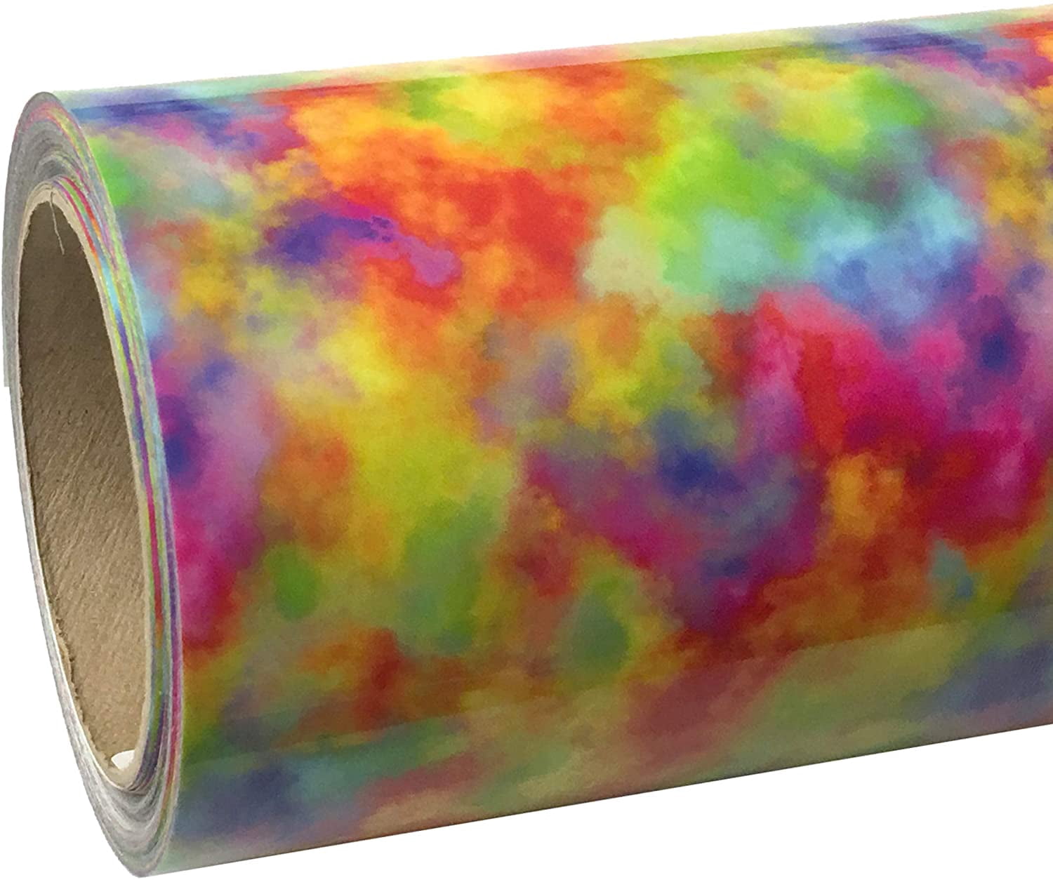Rainbow Splash Thermoflex Fashion Patterns 12" x 5' (Feet) Roll, Iron ...