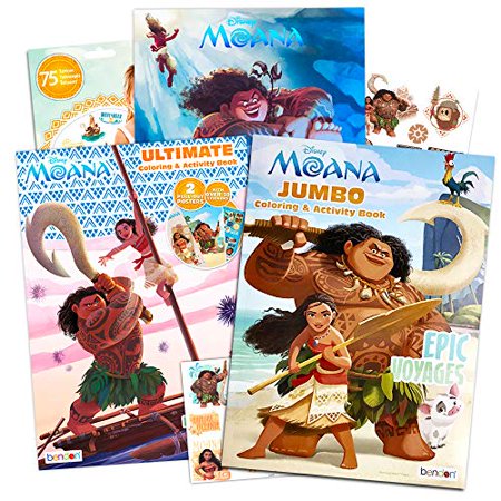 Disney Moana Coloring and Activity Book Super Set -- 3 Moana Books ...