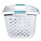 Home Logic 1.8 Bushel Hip Grip Plastic Laundry Basket, White, Adult ...