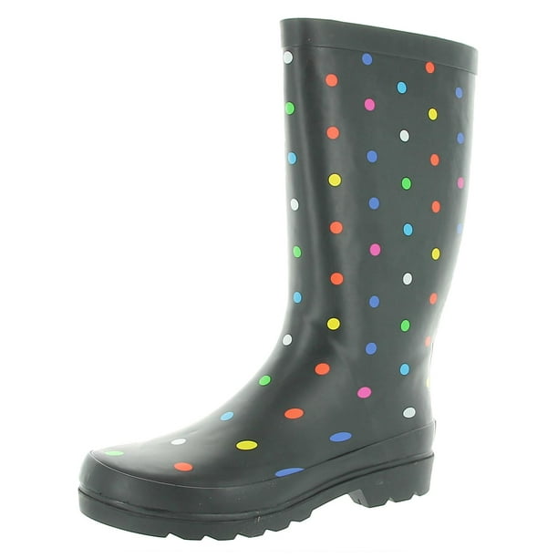 Sugar Womens Raffle 4 Rubber Pull On Rain Boots - Walmart.com
