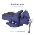 6 Inch Universal Bench Vise,Cast Iron Bench Vise 360 Swivel Base with ...