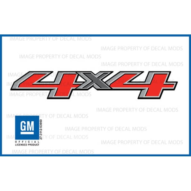 Chevy Silverado 4x4 Truck Stickers Decals - F (2014-2018) Bedside (Set ...