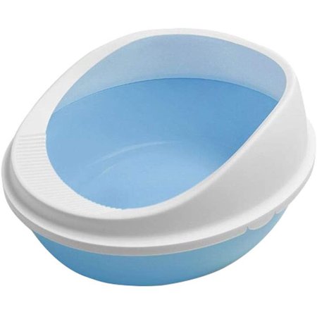 Cat Litter Box Semi-Enclosed Cat Litter Box Large Space Toilet Bowl Cat ...