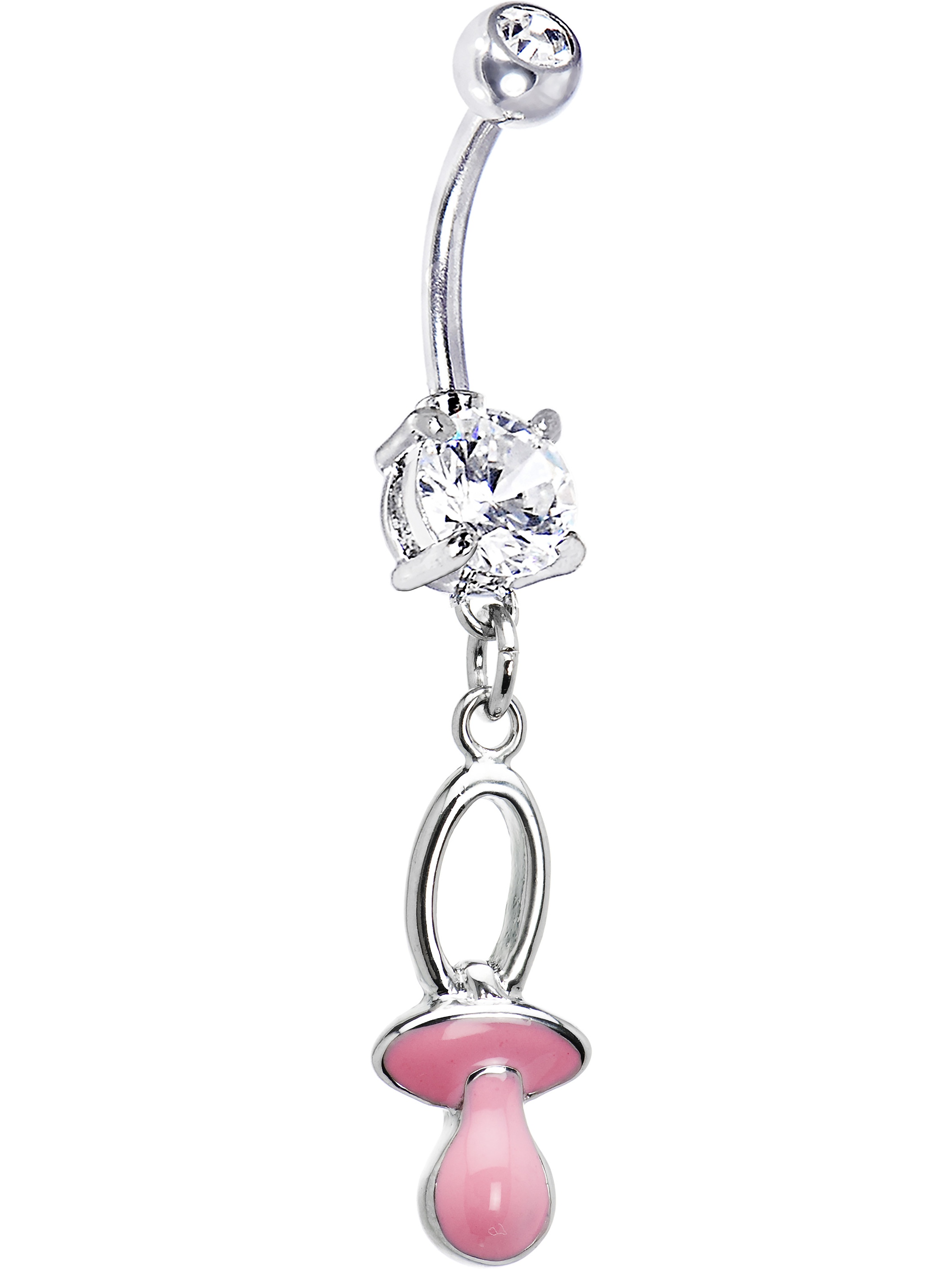 Light Pink Pacifier Belly Ring - Walmart.com