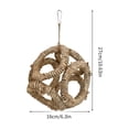 Bird Swing Natural Straw Bird Perch Rings Parrots Swing Scratchers Cage ...