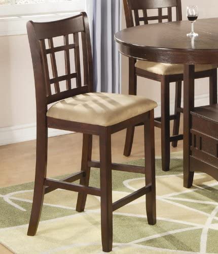 Set of 2 Modern Counter High Chair with Upholstered Seat - Walmart.com
