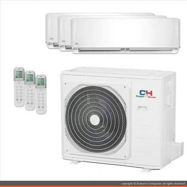 Multi Zone Mini Split Ductless Air Conditioner Tri 3 Zone 12000 12000 ...