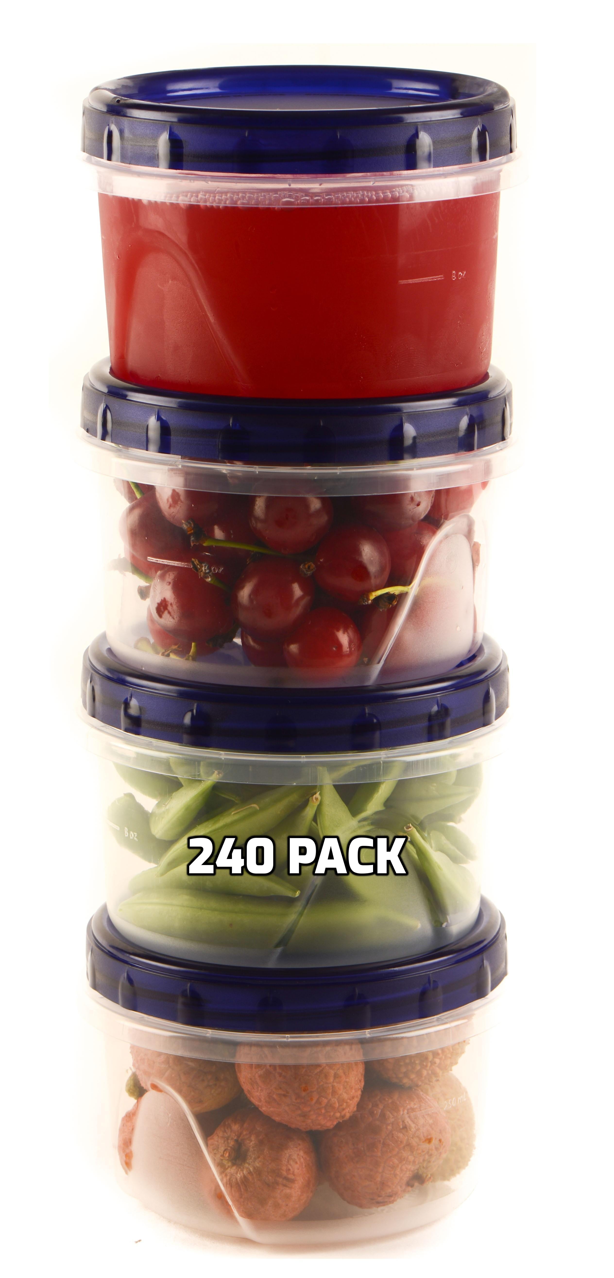 [240 PACK] 16 oz Twist Top Storage Deli Containers - Airtight Reusable ...