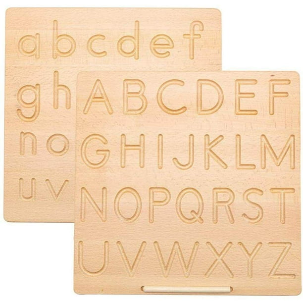 Wooden Alphabet/ Number Tracing Board Writing Enlightening Early ...