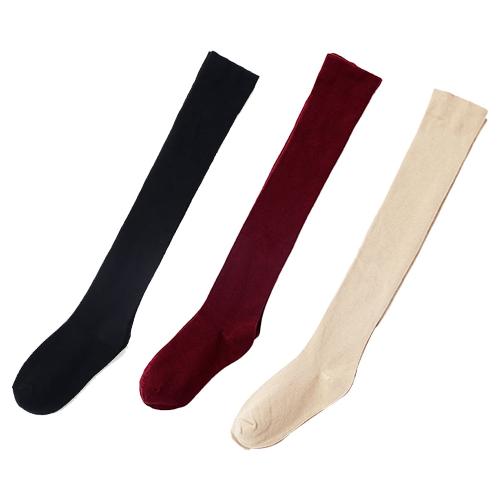 Thigh High Socks Cotton Striped Over the Knee Socks Long Knee High ...