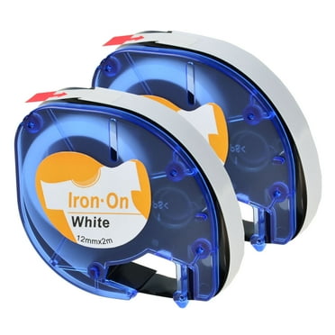 DYMO LT Iron-on Fabric Labels for LetraTag Label Makers, Black Print on ...