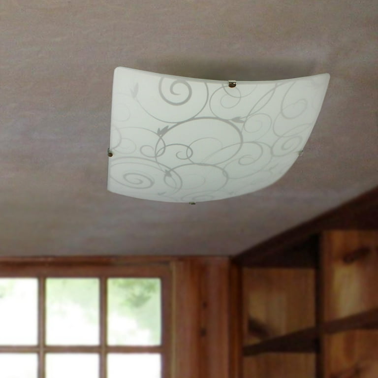 Flush Mount Ceiling Light With Scroll Design