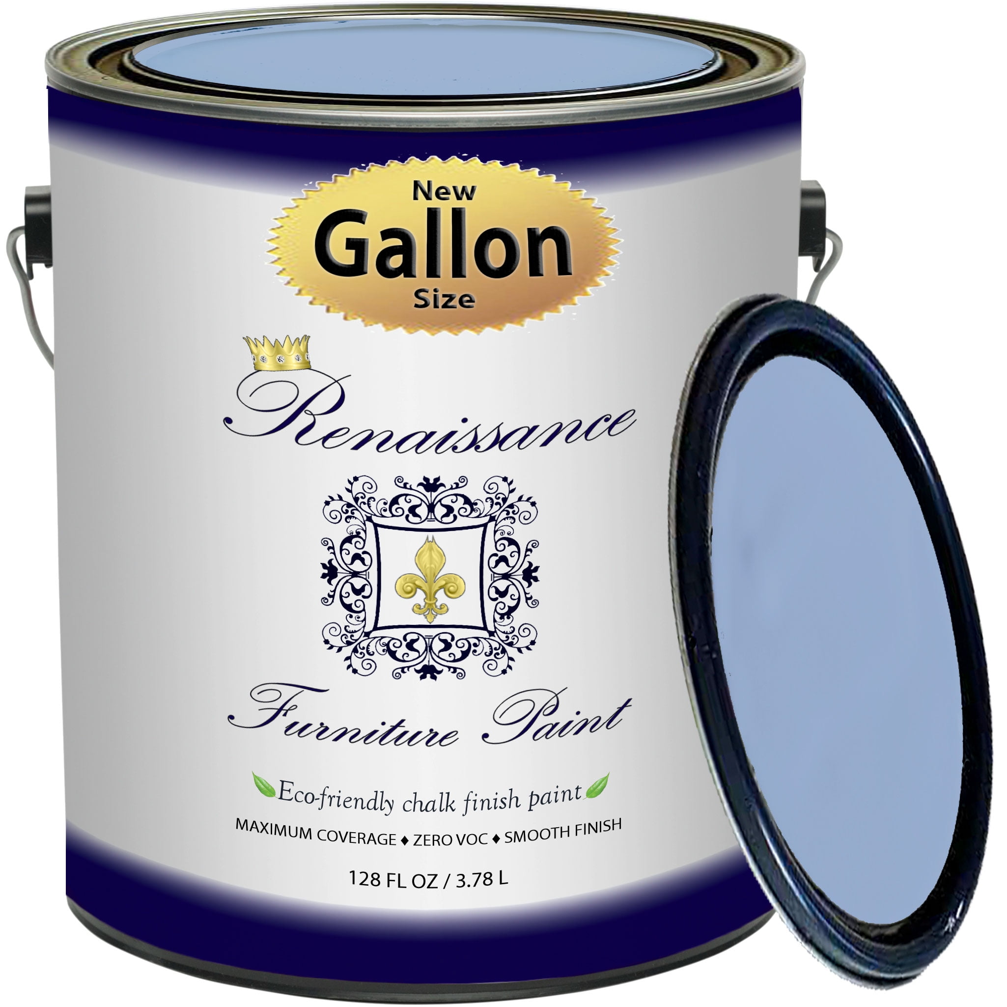 Renaissance Chalk Finish Paint - Azure Blue Gallon (128oz) - Chalk ...