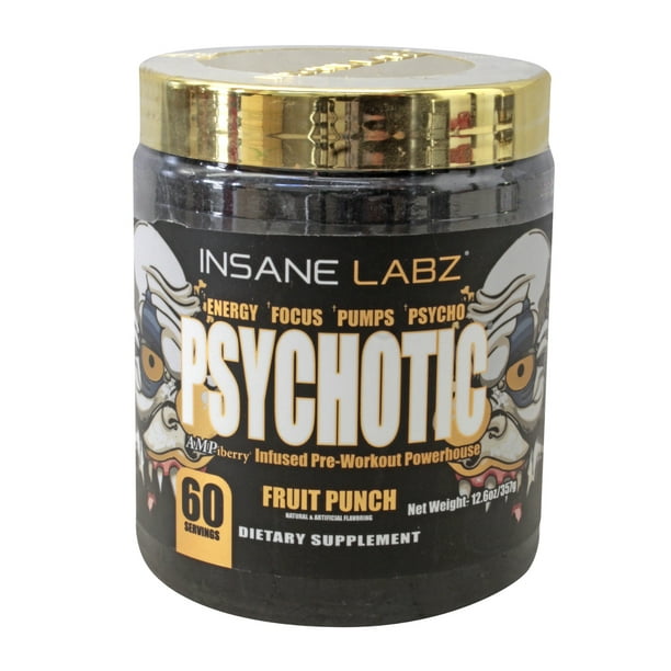 Psychotic Gold Sabor Blue Punch 60 Servicios Pre Workout Insane Labz ...