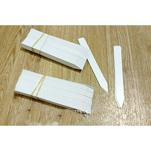 1000 6 x 5/8 White Plastic Plant Stake Labels Tags Pot Markers ...
