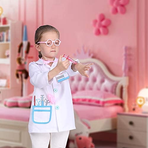 Bata de laboratorio familus para niños disfraz de doctor 5-6T | Walmart ...