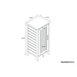 Linon Harding 3-Shelf Single Door Floor Cabinet, Natural Bamboo Finish ...