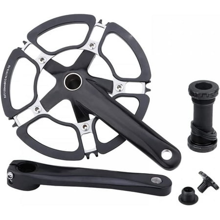 Bicycle Single Speed Crankset, 130BCD Bike Crank Arm Set 53/56/58T ...