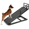Slsy Elderly Foldable Doggy Ramp with Side Rails, Adjustable Heights ...