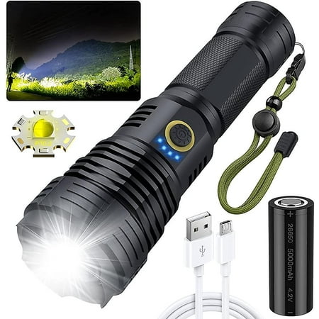 Flashlight Led 10000 Lumen Rechargeable Led Flashlight Extremely Bright ...