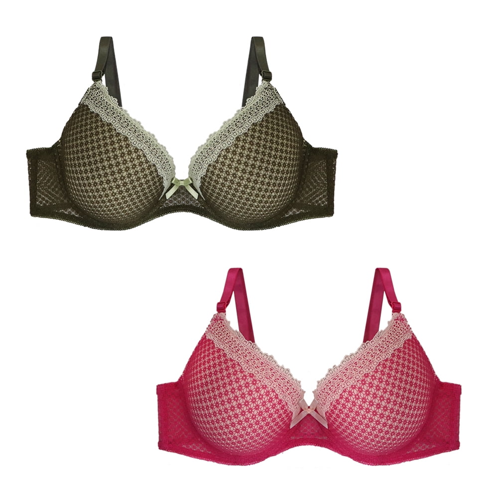 Duo pack Brasiere con terminado de mesh y encaje. Carnival DP23053 ...