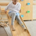Walnut 9-in-1 Swedish Ladder Wall Gym | Indoor Wooden Climber Activity ...