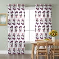 Bald Eagle Sheer Curtains 63 Inch Long 2 Panels, 4th of July Patriotic ...