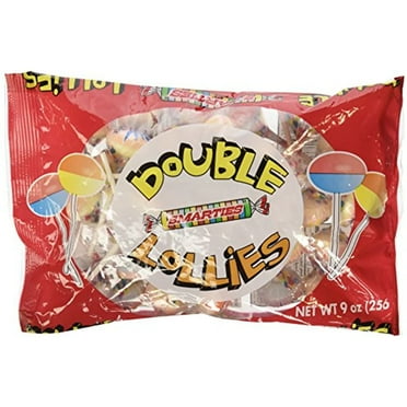 Smarties Double Lollies Candy, 1 Pound Bag of Unwrapped Bulk Lollipops ...