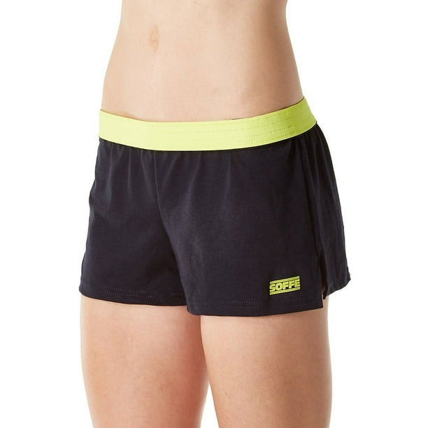 Soffe - Soffe Juniors The New Low-Rise Shorts, Black/Limeade, XLarge ...