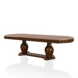 Furniture of America Wilmer Extendable Wood Dining Table, Cherry ...