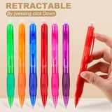 Erasable Pens, Click Fine Point 0.5 mm Retractable Erasable Gel Pens ...